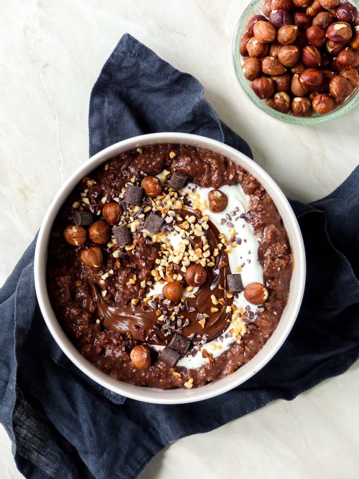 Nutella Porridge - schokoladig und gesund - Anna Lee EATS.
