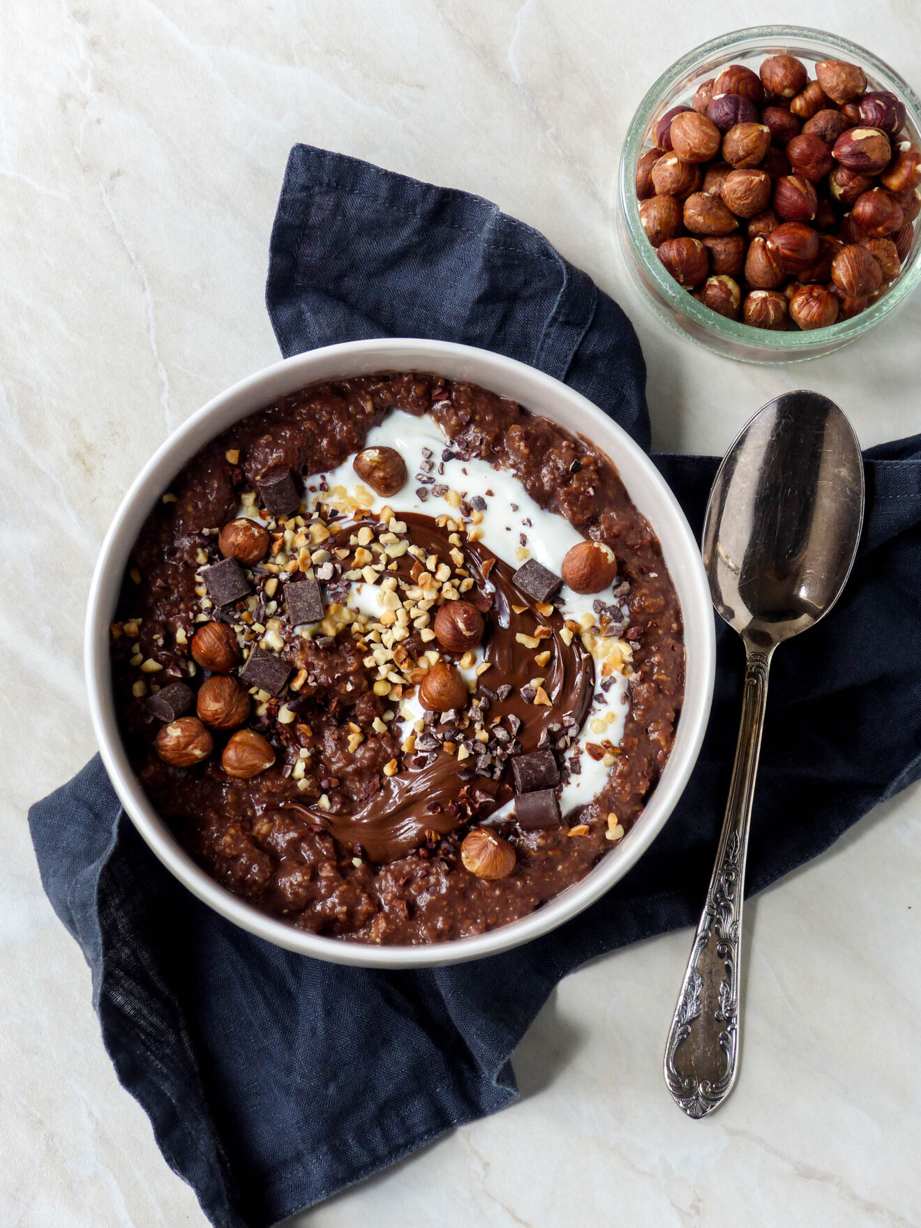 Nutella Porridge - schokoladig und gesund - Anna Lee EATS.